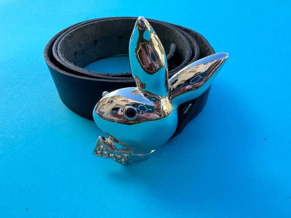 Playboy bunny belt 2000s vintage. Silver rabbit belt … - Gem
