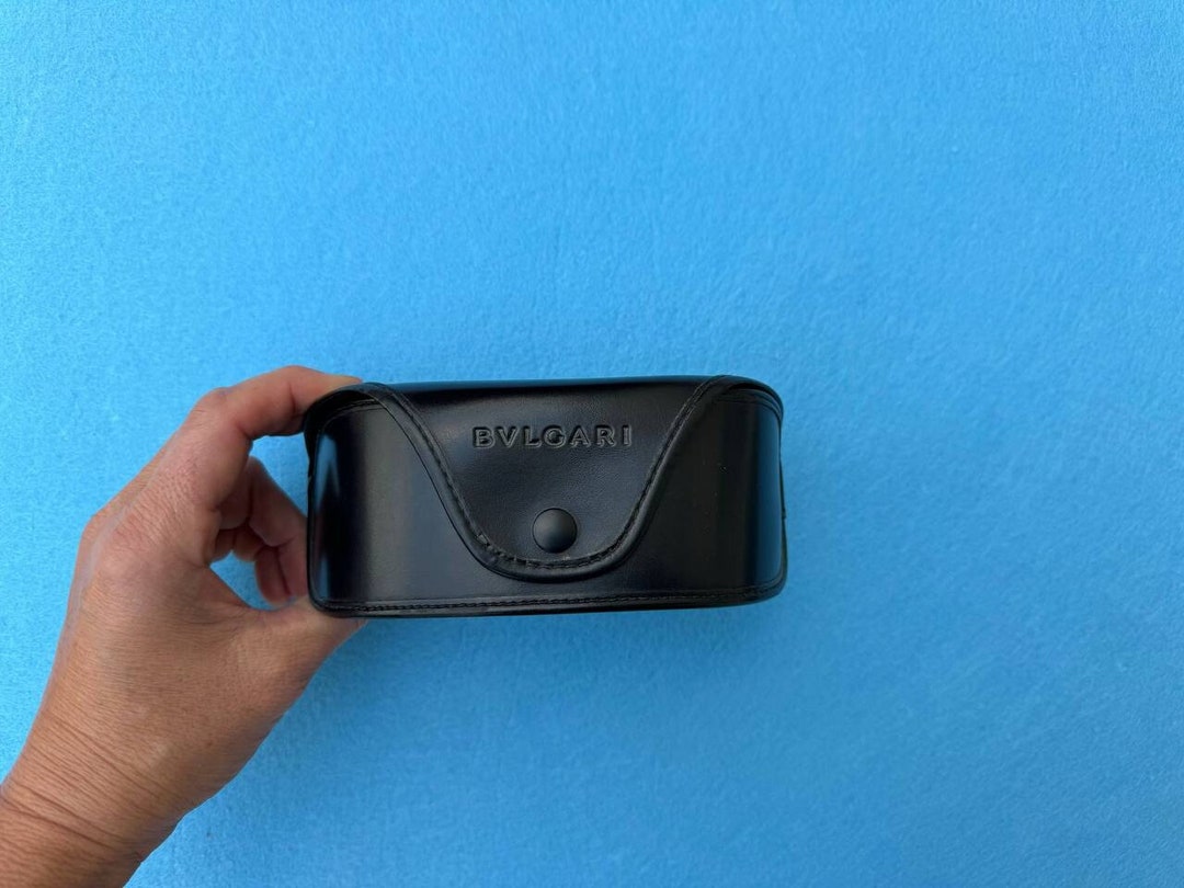Bulgari Glasses Case. Vintage Sunglasses Case Black Leatherette. - Etsy
