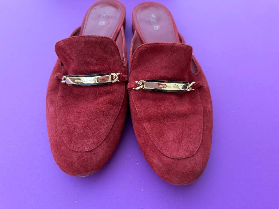 Red Mules MICHAEL CORS 2000s Vintage, Suede Boudoir Slippers Size Eu 41 ...