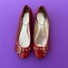 Coach Shoes Flats Ballet Shoes 10M 41 Size Red Patent Leather Gold ...