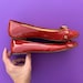 Coach Shoes Flats Ballet Shoes 10M 41 Size Red Patent Leather Gold ...