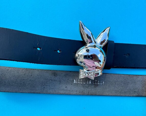 Playboy bunny belt 2000s vintage. Silver rabbit belt … - Gem