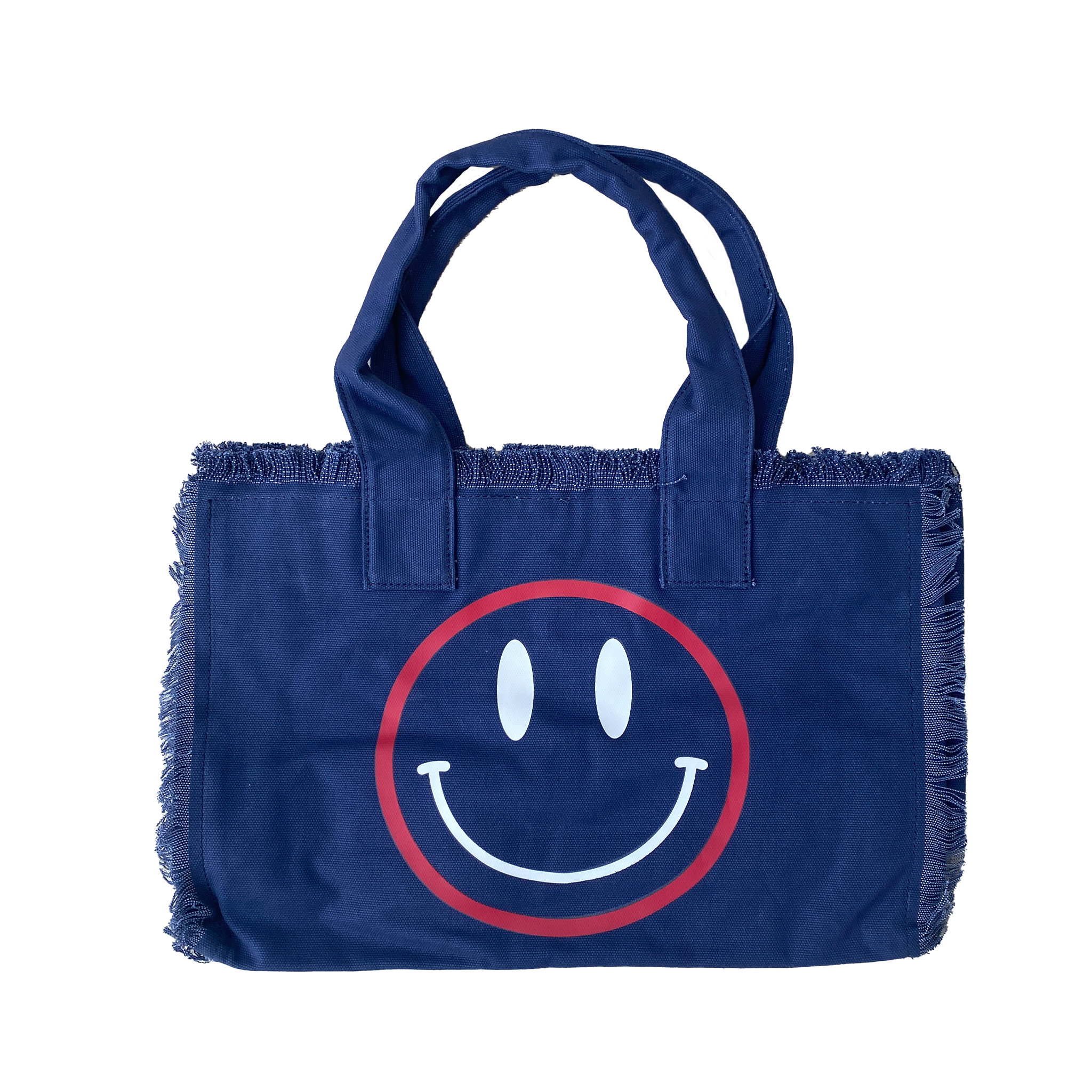 Smiley Large Canvas Tote Bag - Etsy