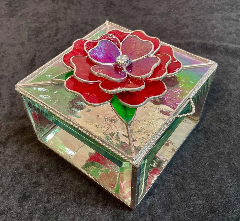 Trinket Box of Stained Glass - Etsy