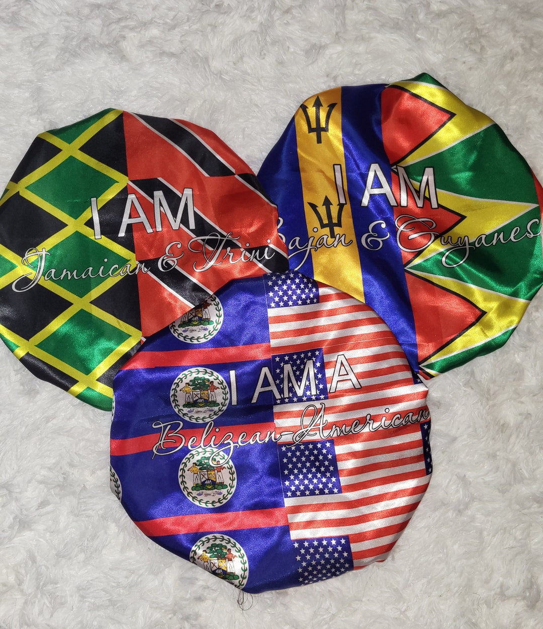 Custom Dual Flag Satin Bonnet (order to Make) - Etsy