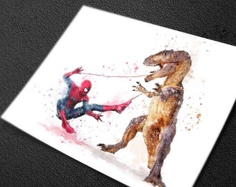 Spiderman Vs Trex - Etsy