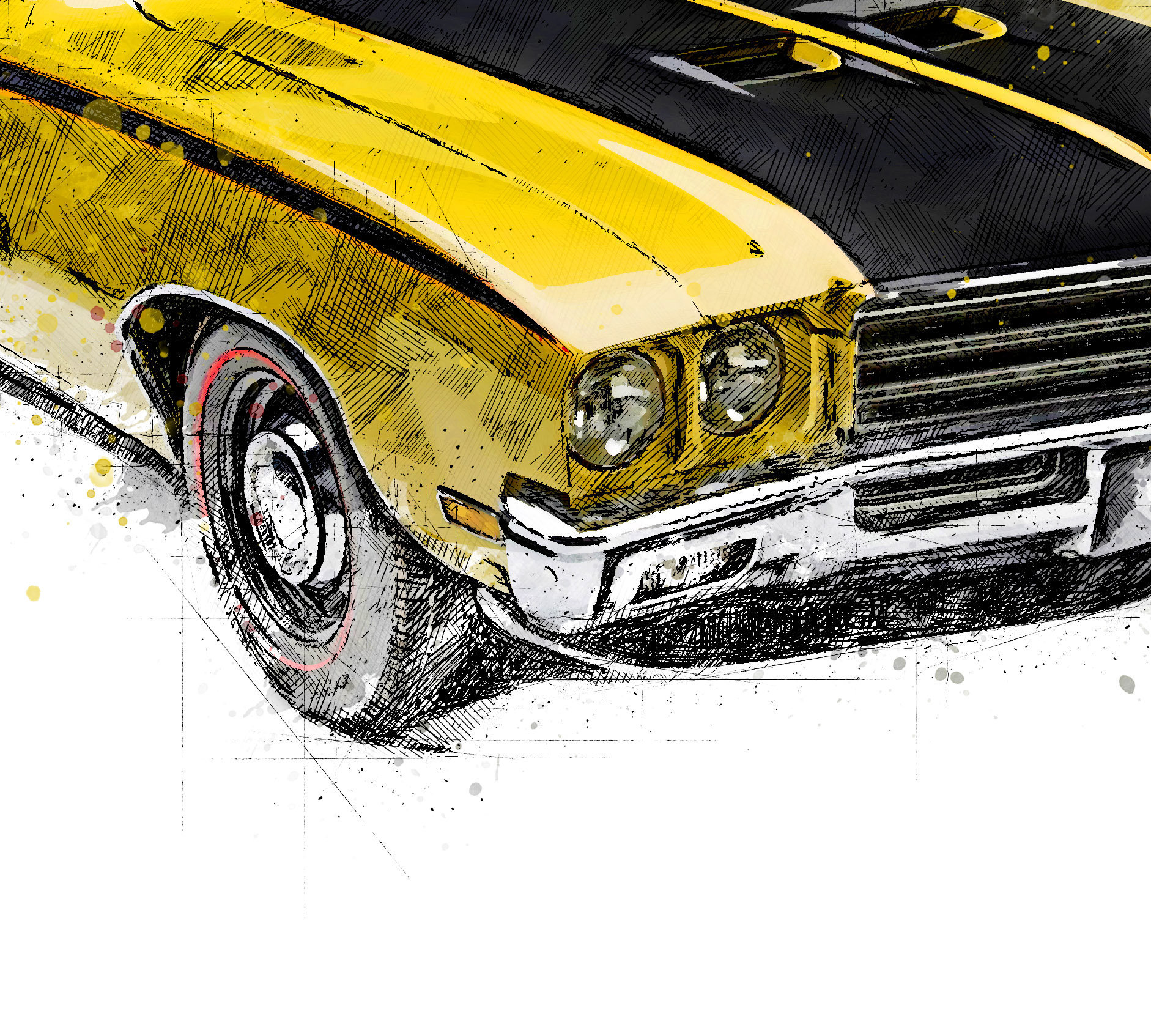 1971 Buick GSX Print 1971 Buick Poster Art Print, Wall Art, Home Decor ...
