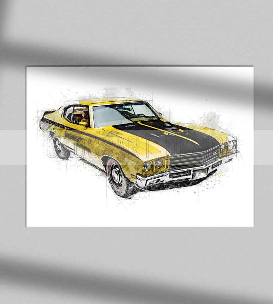 1971 Buick GSX Print 1971 Buick Poster Art Print, Wall Art, Home Decor ...