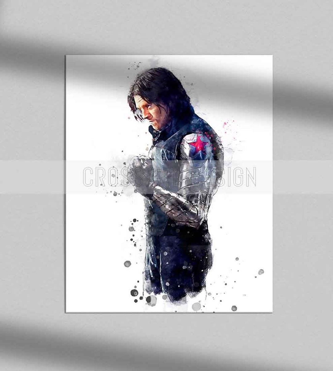 Winter Soldier Poster Bucky Barnes Print , Art Print, Wall Art, Home ...