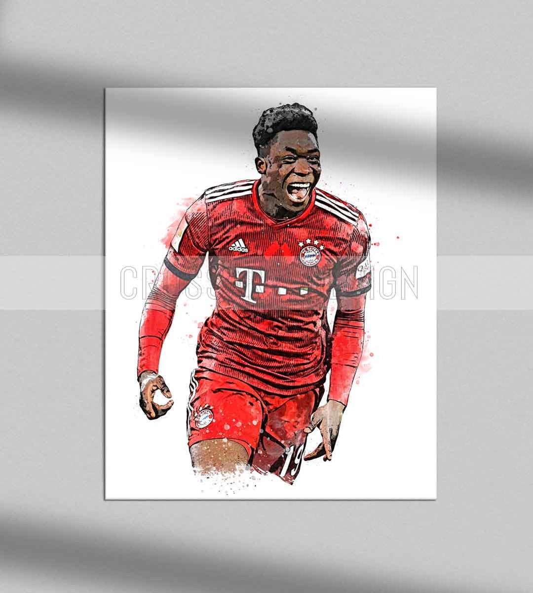 Alphonso Davies Print Kane Poster Bayern Munich Art Print - Etsy