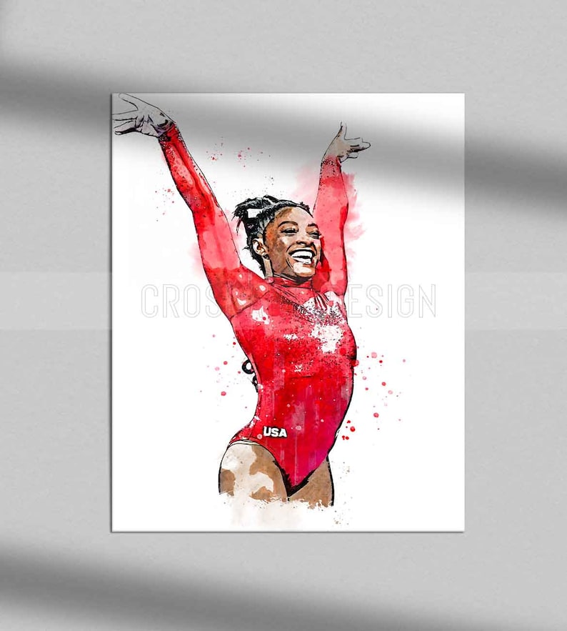 Simone Biles Print Simone Biles Poster Art Print, Wall Art, Home Decor ...
