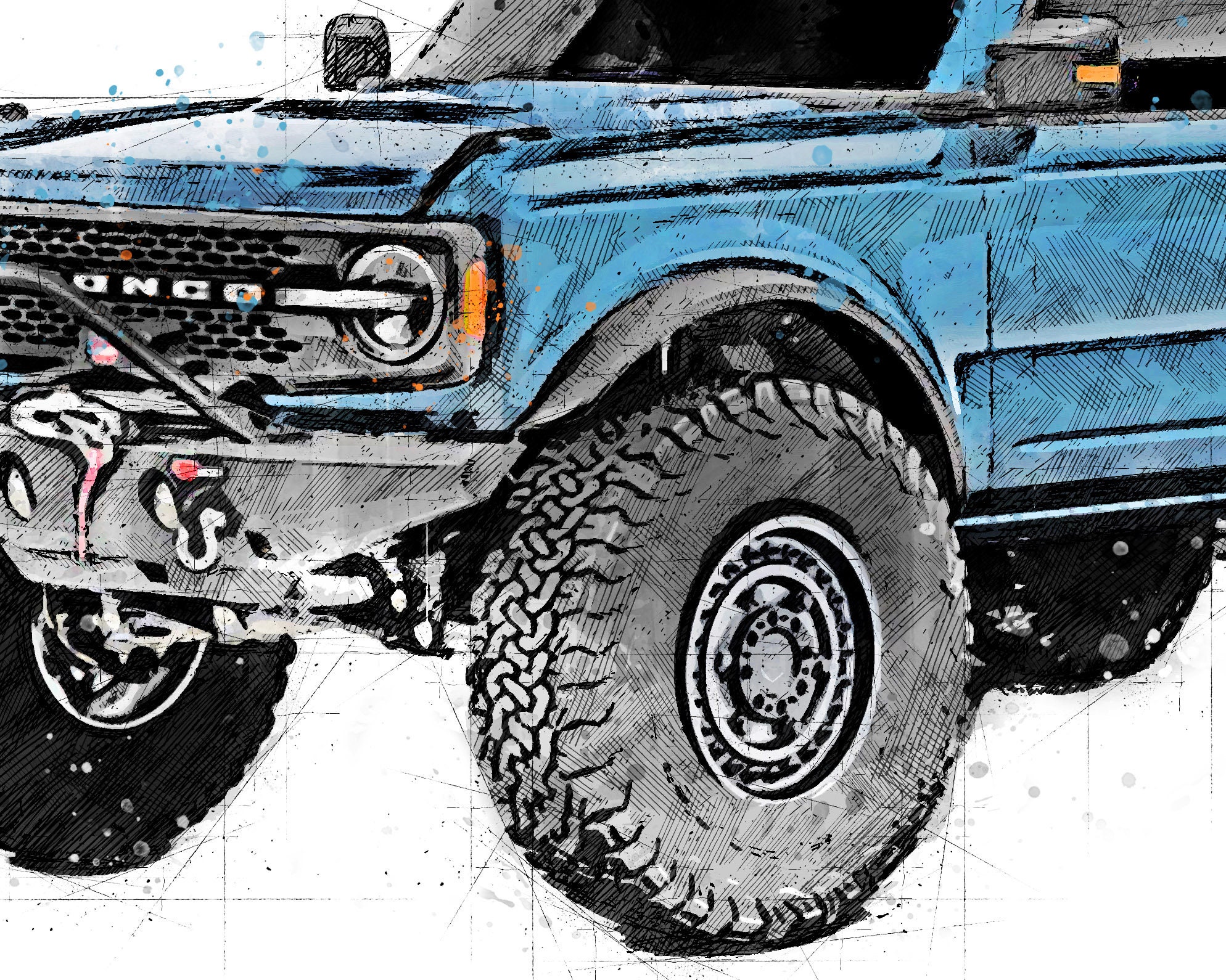Ford Bronco Print Ford Bronco Poster Art Print, Wall Art, Home Decor - Etsy