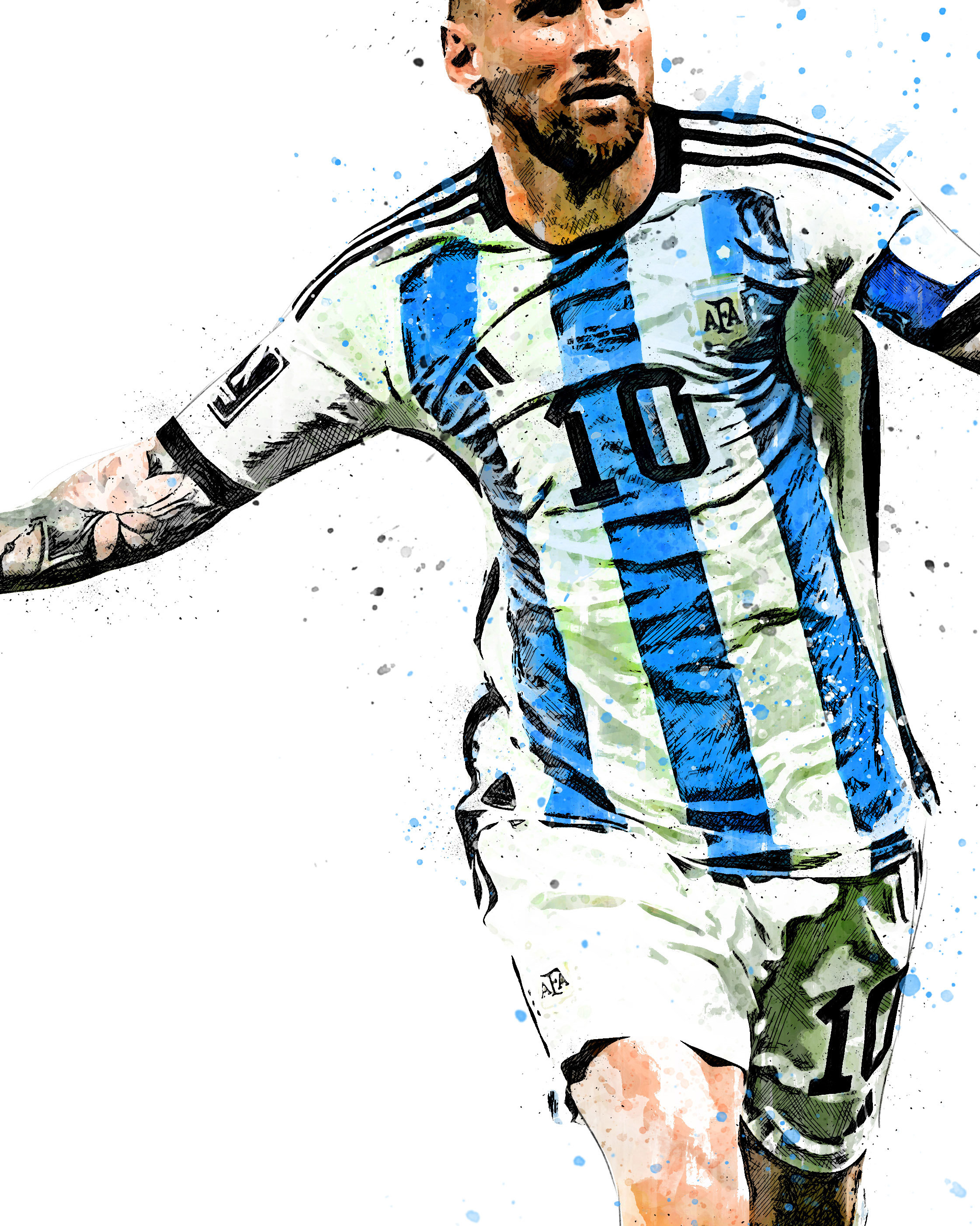 Messi Print Lionel Messi Poster, Argentina Art Print, Wall Art, Home ...