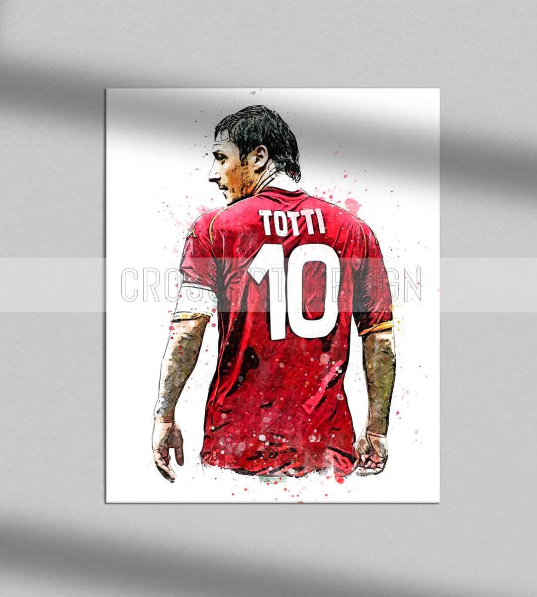 Francesco Totti Print Totti Poster, AS Roma, Watercolor, Art Print ...