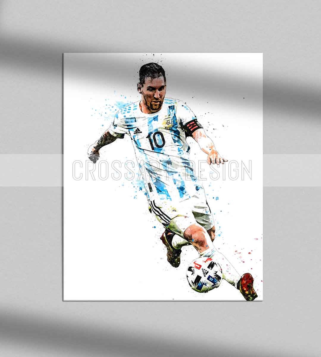 Lionel Messi Print Lionel Messi Poster, Argentina Art Print, Wall Art ...