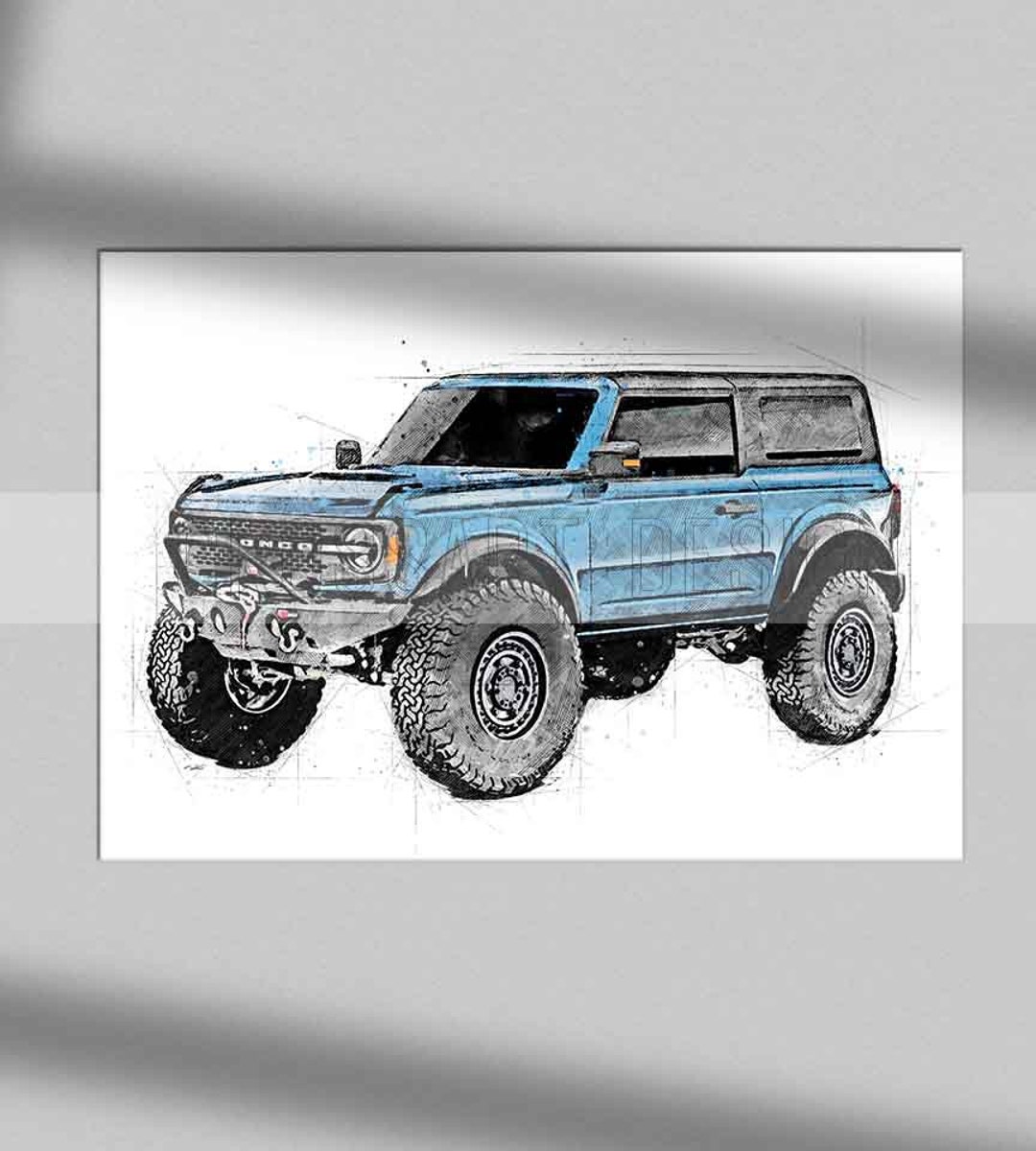 Ford Bronco Print Ford Bronco Poster Art Print, Wall Art, Home Decor - Etsy