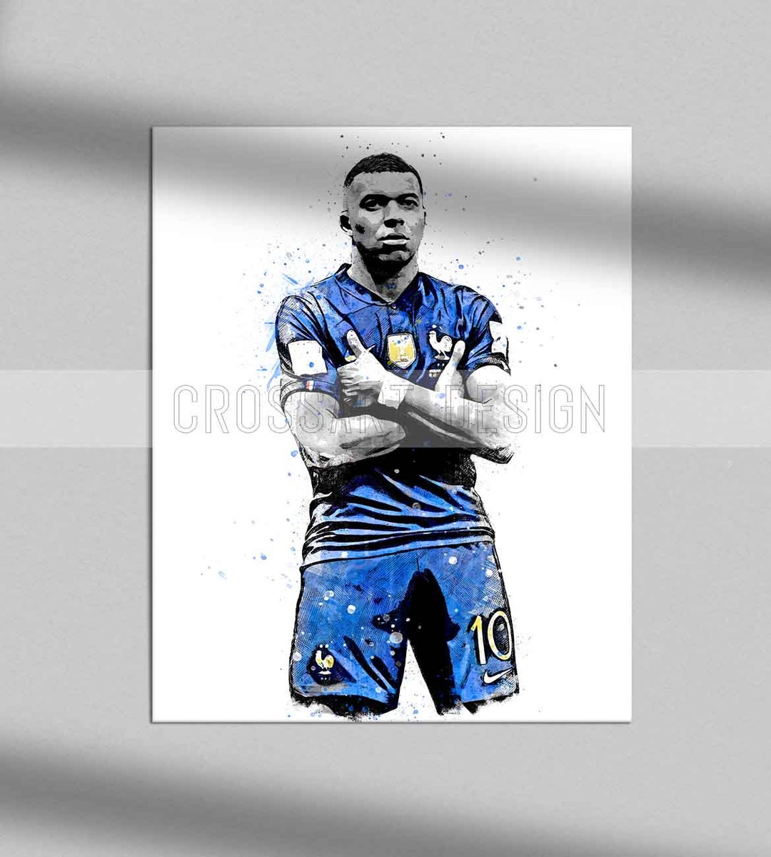 Mbappe imprimer Kylian Mbappé dessin affiche, impression d'art, art ...