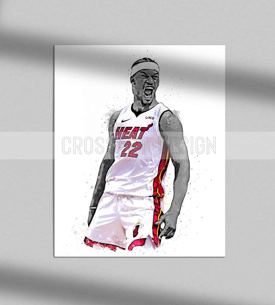 Jimmy Butler Print Jimmy Butler Poster, Miami Heat Art Print, Wall Art ...