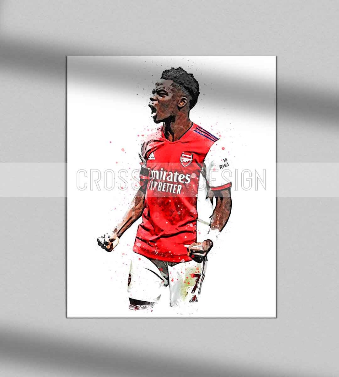 Bukayo Saka Print Bukayo Saka Poster Arsenal Art Print, Wall Art, Home ...