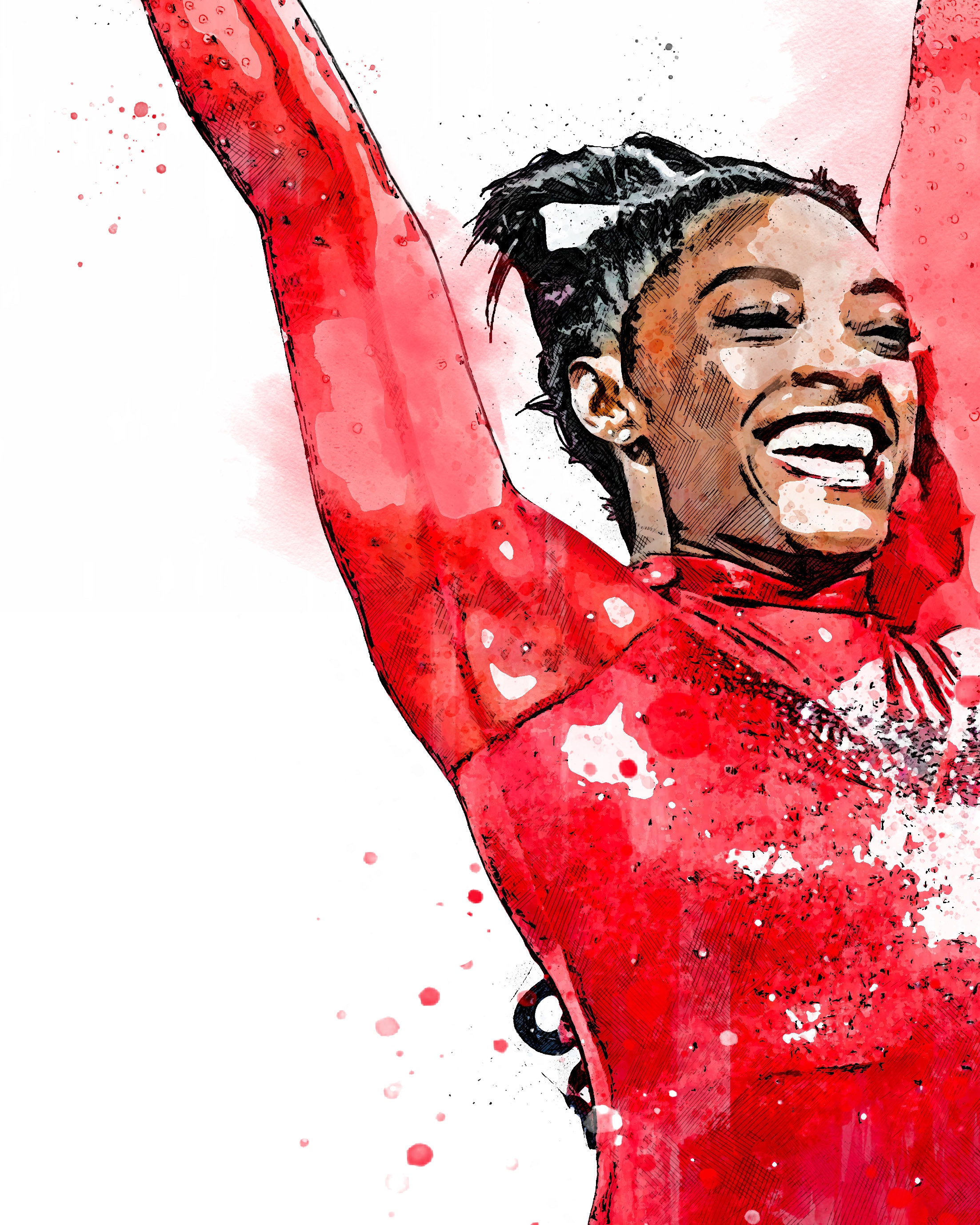 Simone Biles Print Simone Biles Poster Art Print, Wall Art, Home Decor ...