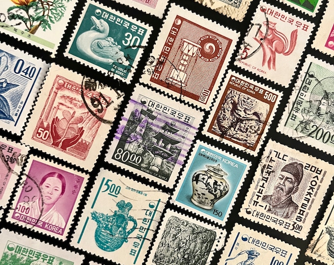 20 Stamp SOUTH KOREA Fun Pack / Lot of 20 Different Used South Korean ...