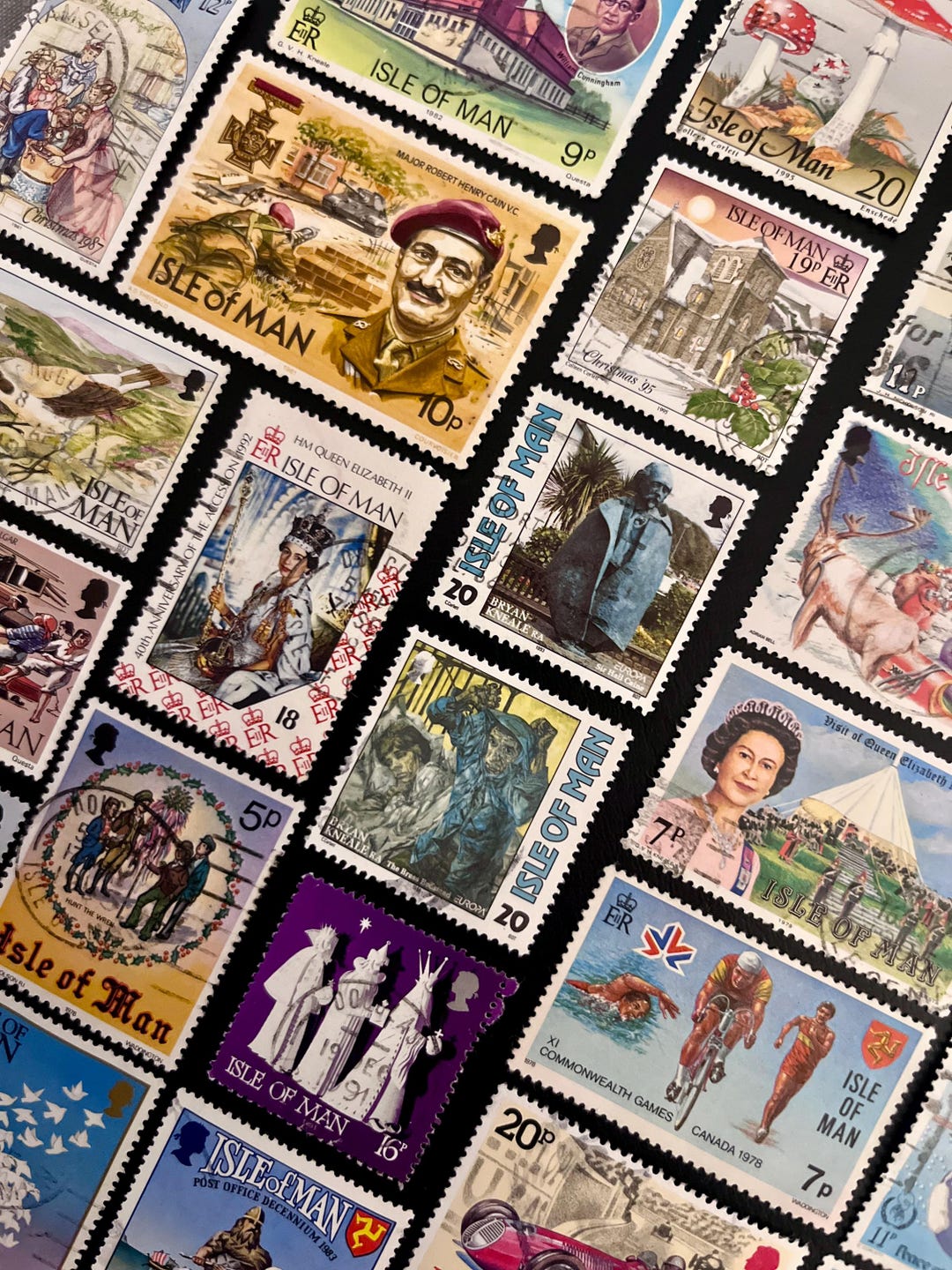 20 Stamp ISLE OF MAN Fun Pack // Lot of 20 Different Random Used Isle ...