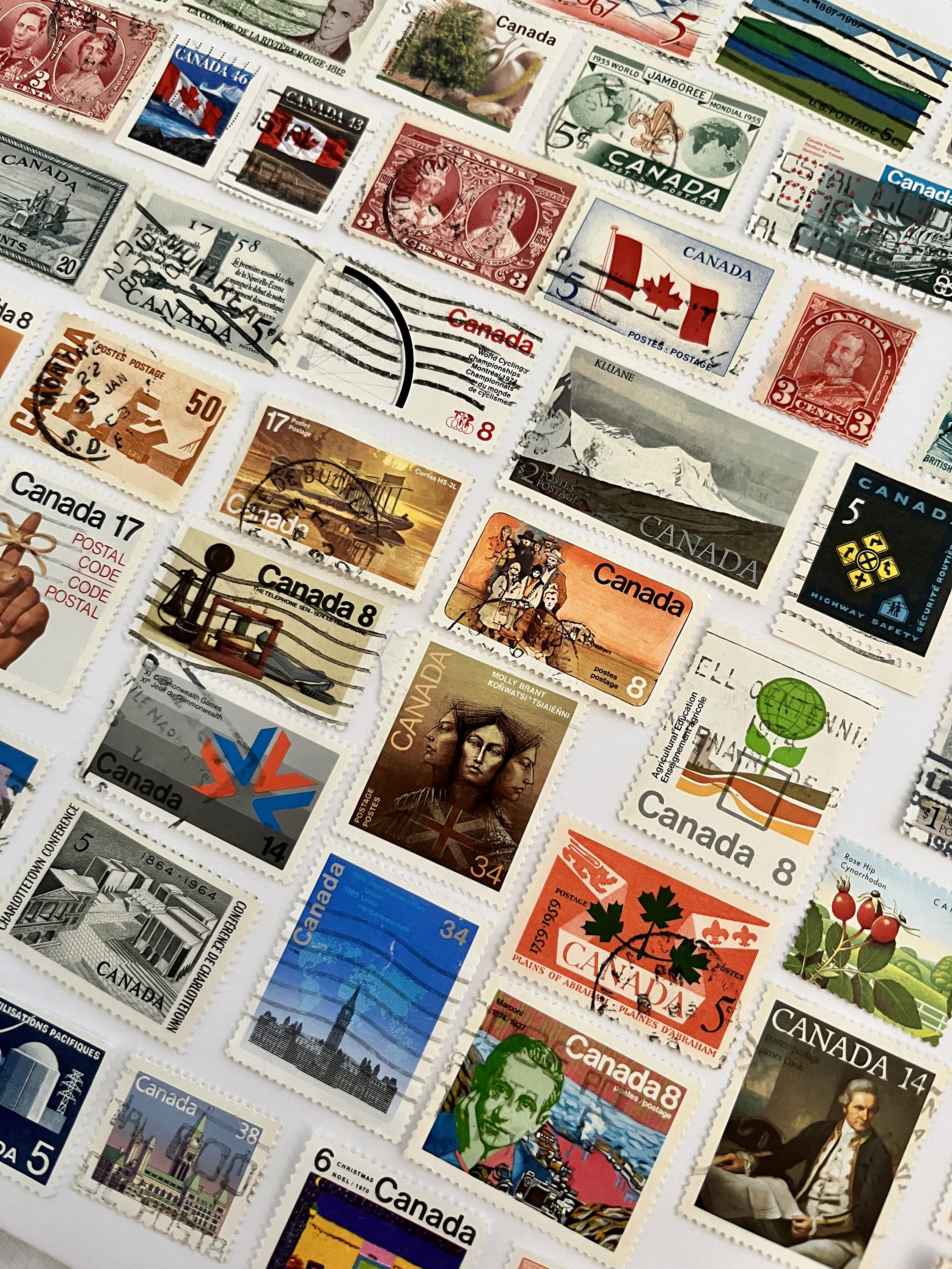 100 Stamp CANADA Fun Pack // Lot of 100 Different Canadian Stamps ...