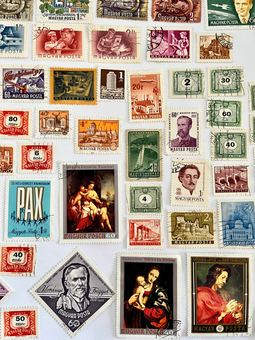 50 Stamp HUNGARY Fun Pack / Lot of 50 Different Used Hungarian Stamps ...