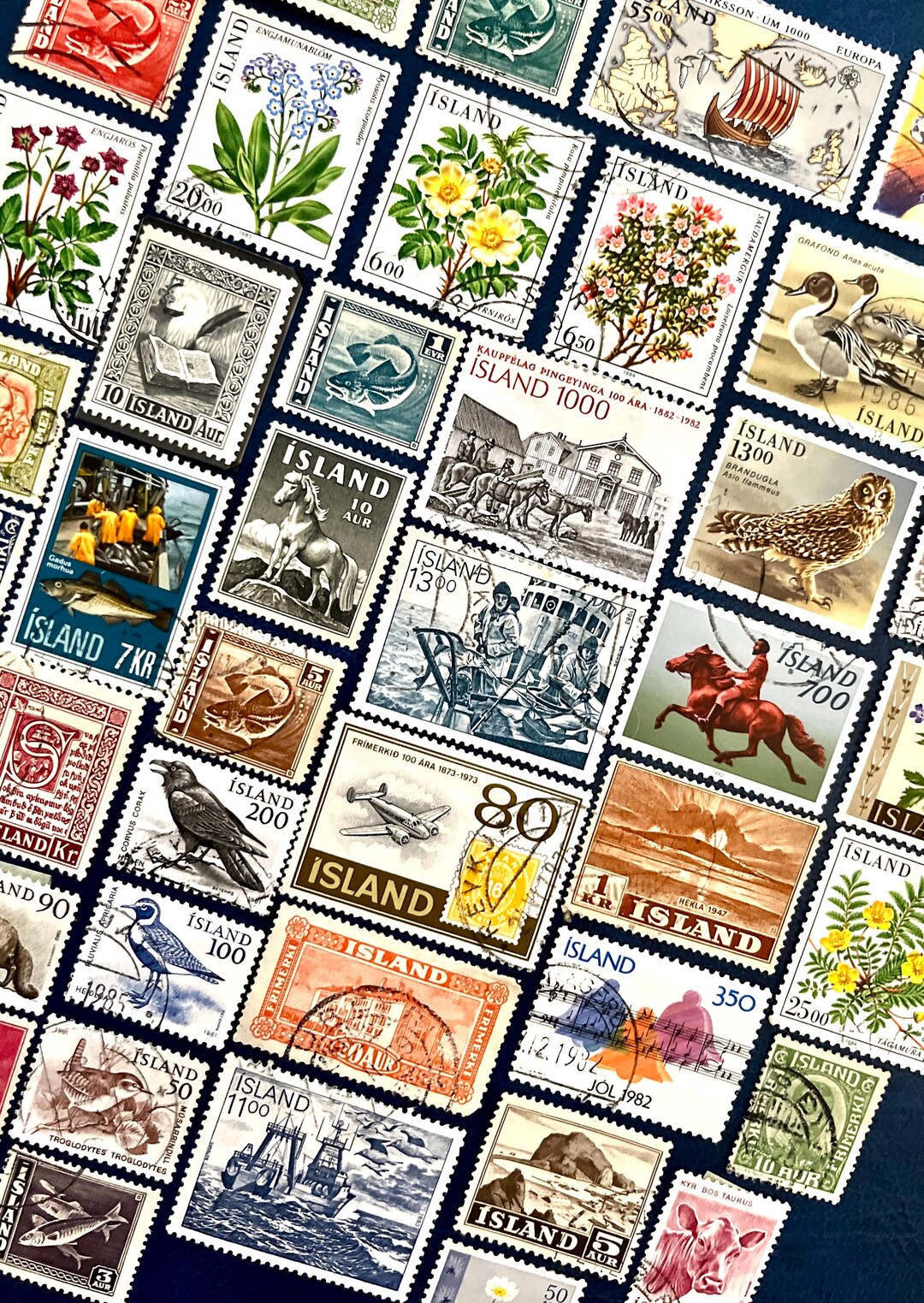 20 Stamp ICELAND Fun Pack / Lot of 20 Different Used ICELANDIC Stamps ...