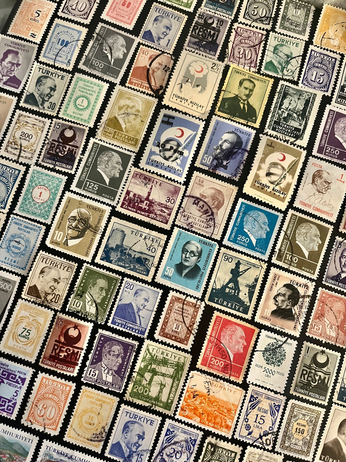 50 Stamp TURKEY Fun Pack // Lot of 50 Different Used Random TURKISH ...