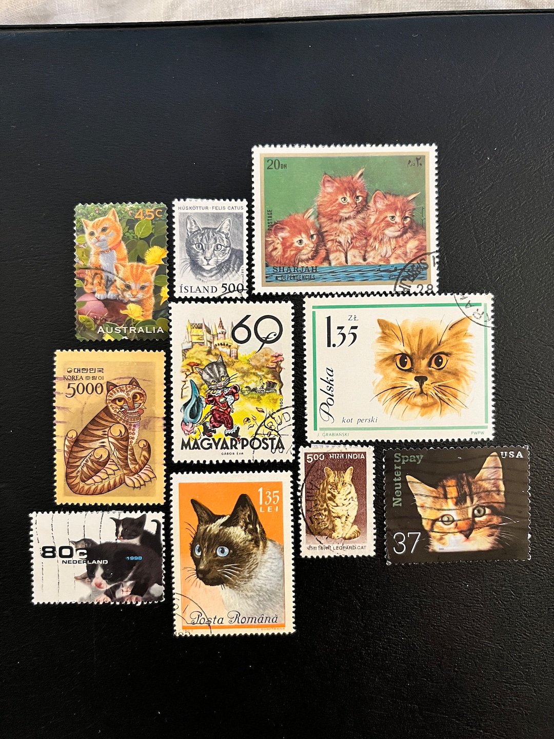 25 Stamp CAT LOVER Fun Pack // Random Lot of 25 Used Cat Stamps ...