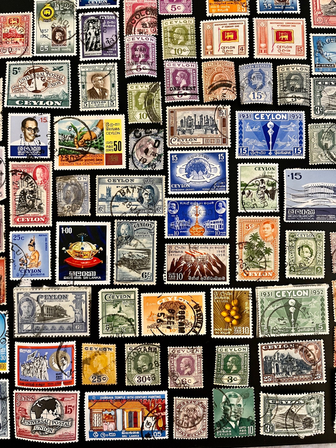 50 Stamp CEYLON / SRI LANKA Fun Pack / Lot of 50 Different Used Sri ...