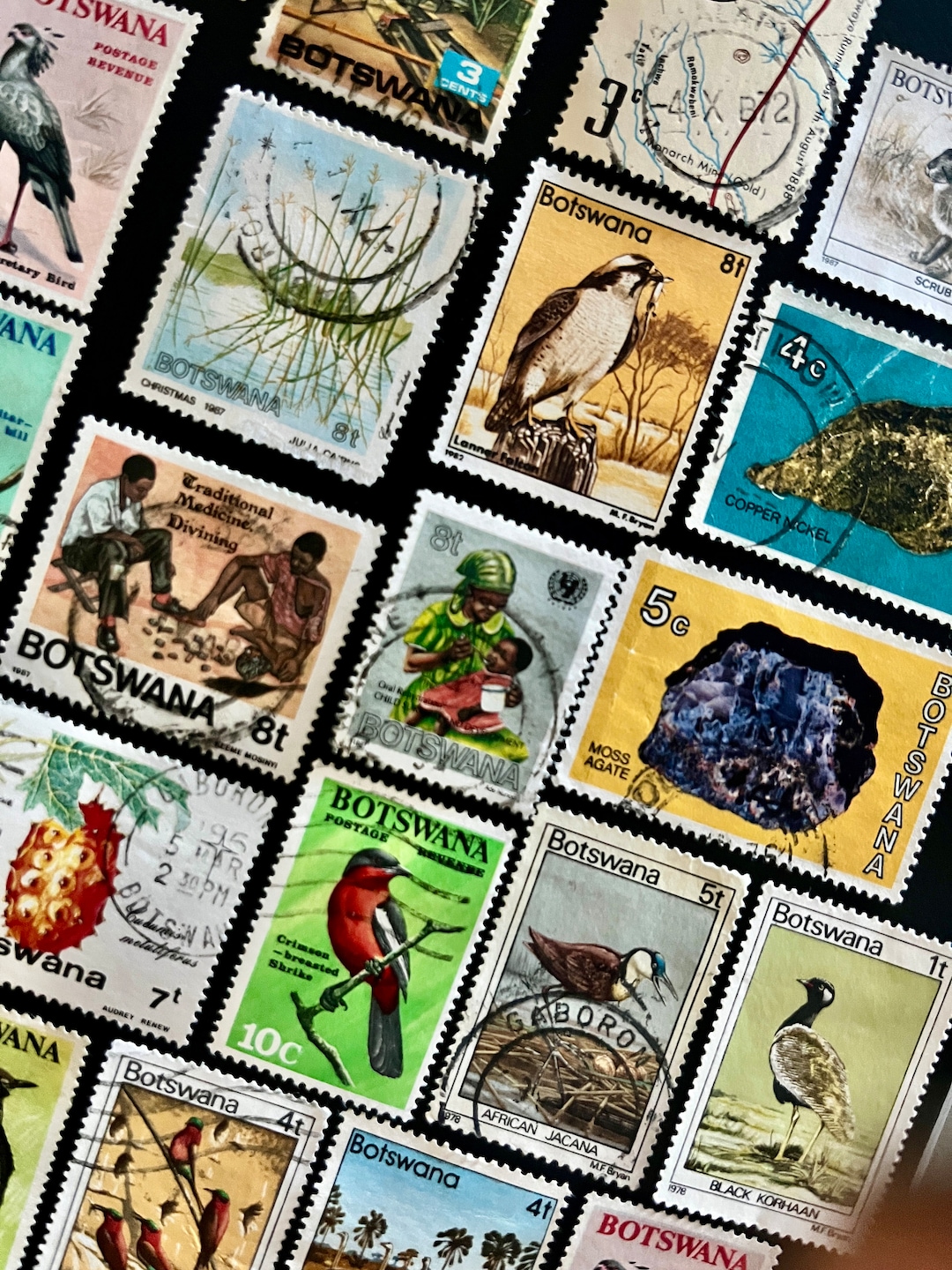 20 Stamp BOTSWANA Fun Pack // Lot of 20 Different Used Botswana Stamps // Vintage Stamps // Art ...