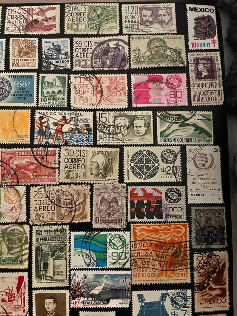 50 Stamp MEXICO Fun Pack // Lot of 50 Different Used MEXICAN Stamps ...