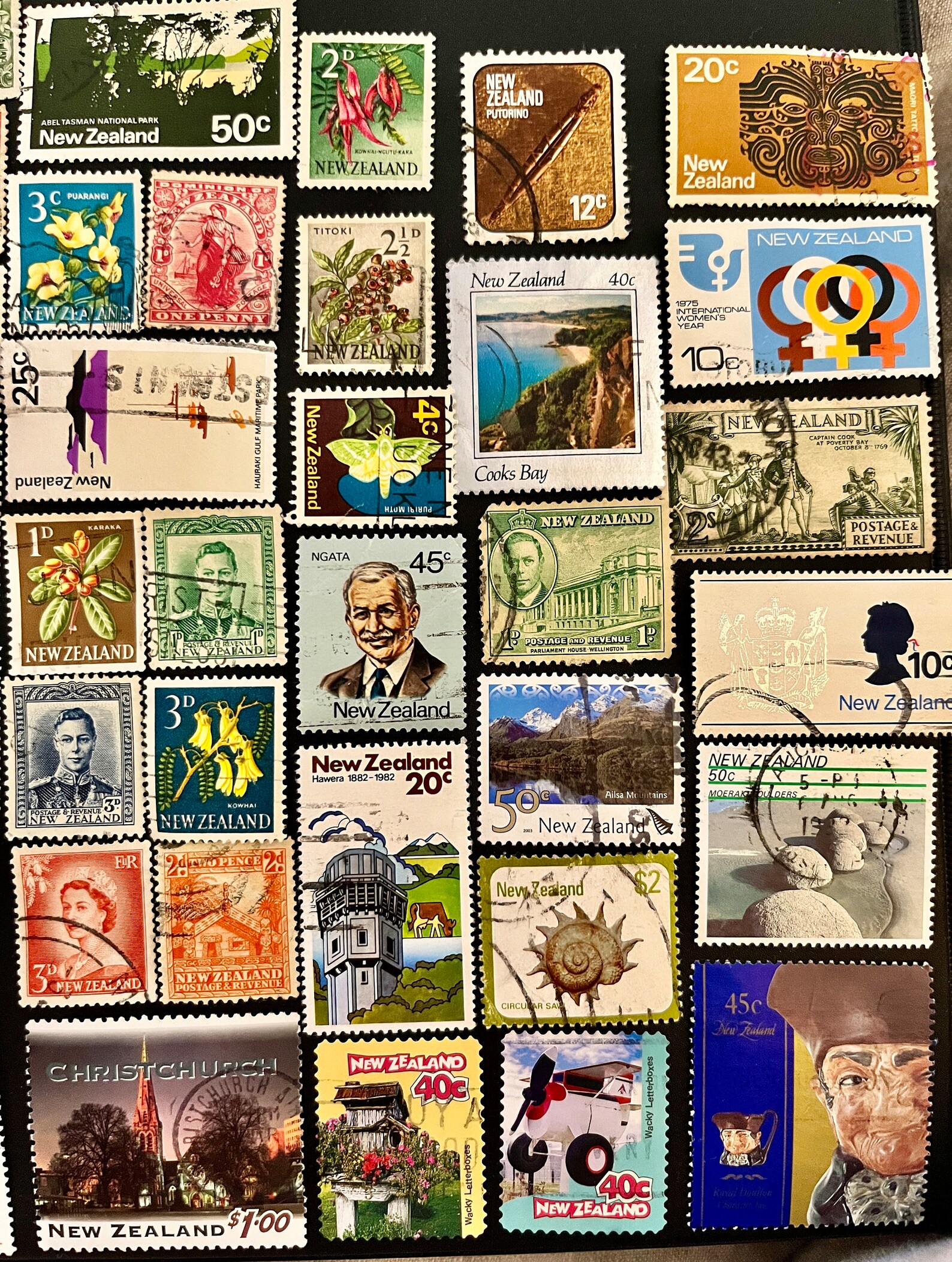 50 Stamp NEW ZEALAND Fun Pack // Lot of 50 Different Used New Zealand ...