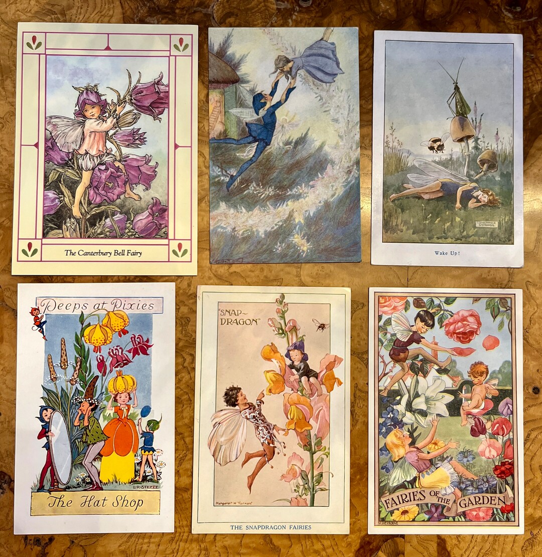 Lot of Six 6 Fairy / Fairies UNUSED Vintage Postcards / - Etsy