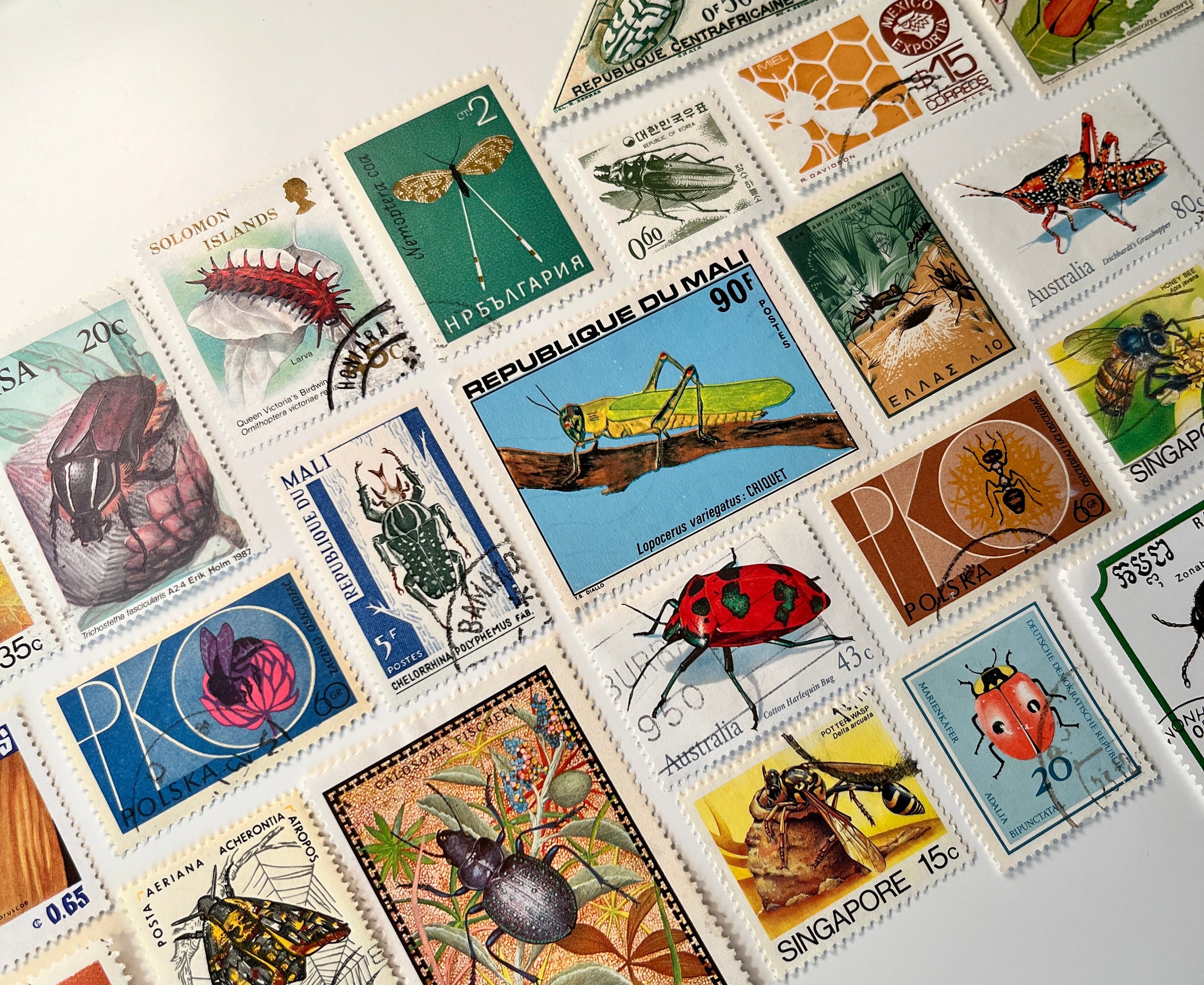 25 Stamp BUGGIN' OUT Fun Pack // Random Collection of 25 Premium Used ...