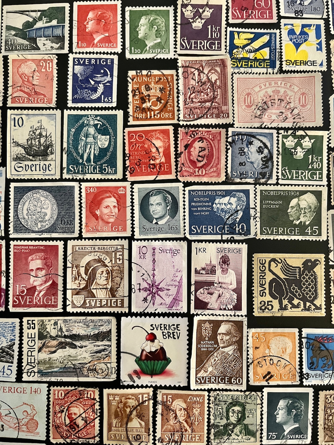 50 Stamp SWEDEN Fun Pack // Lot of 50 Different Used SWEDISH Stamps ...