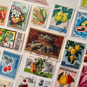 25 Stamp FOODIE Fun Pack // // Random Lot of 25 Premium Used Food ...