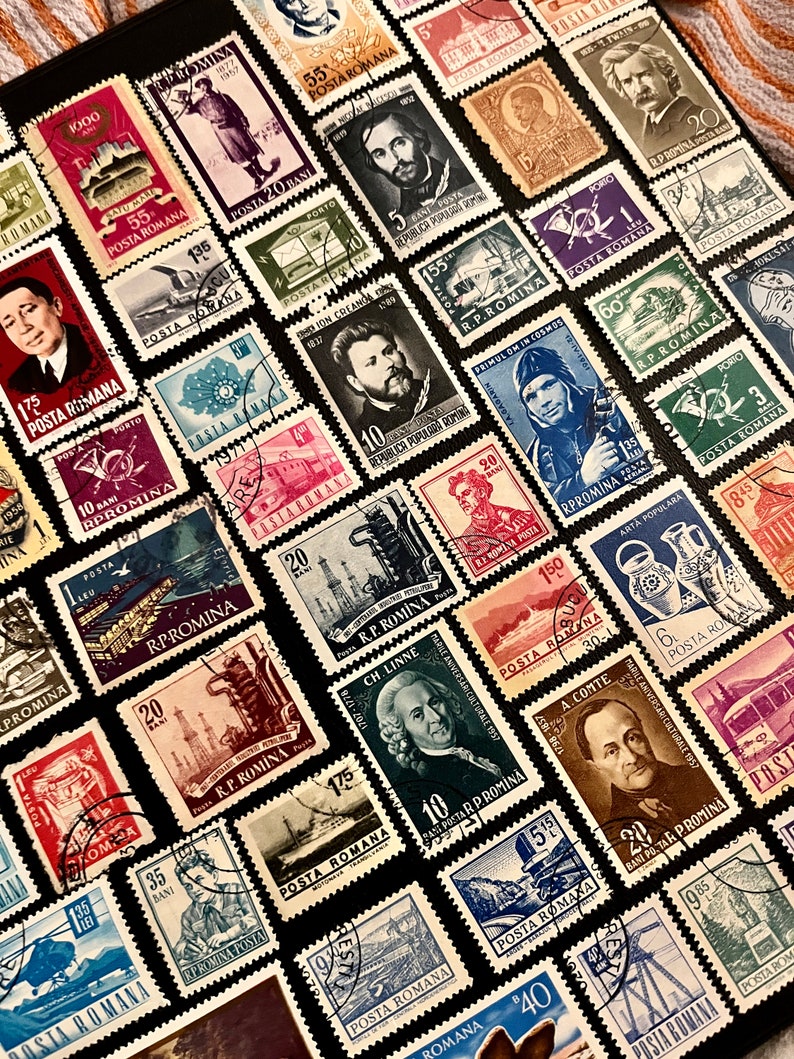 50 Stamp ROMANIA Fun Pack // Lot of 50 Different Used ROMANIAN Stamps ...