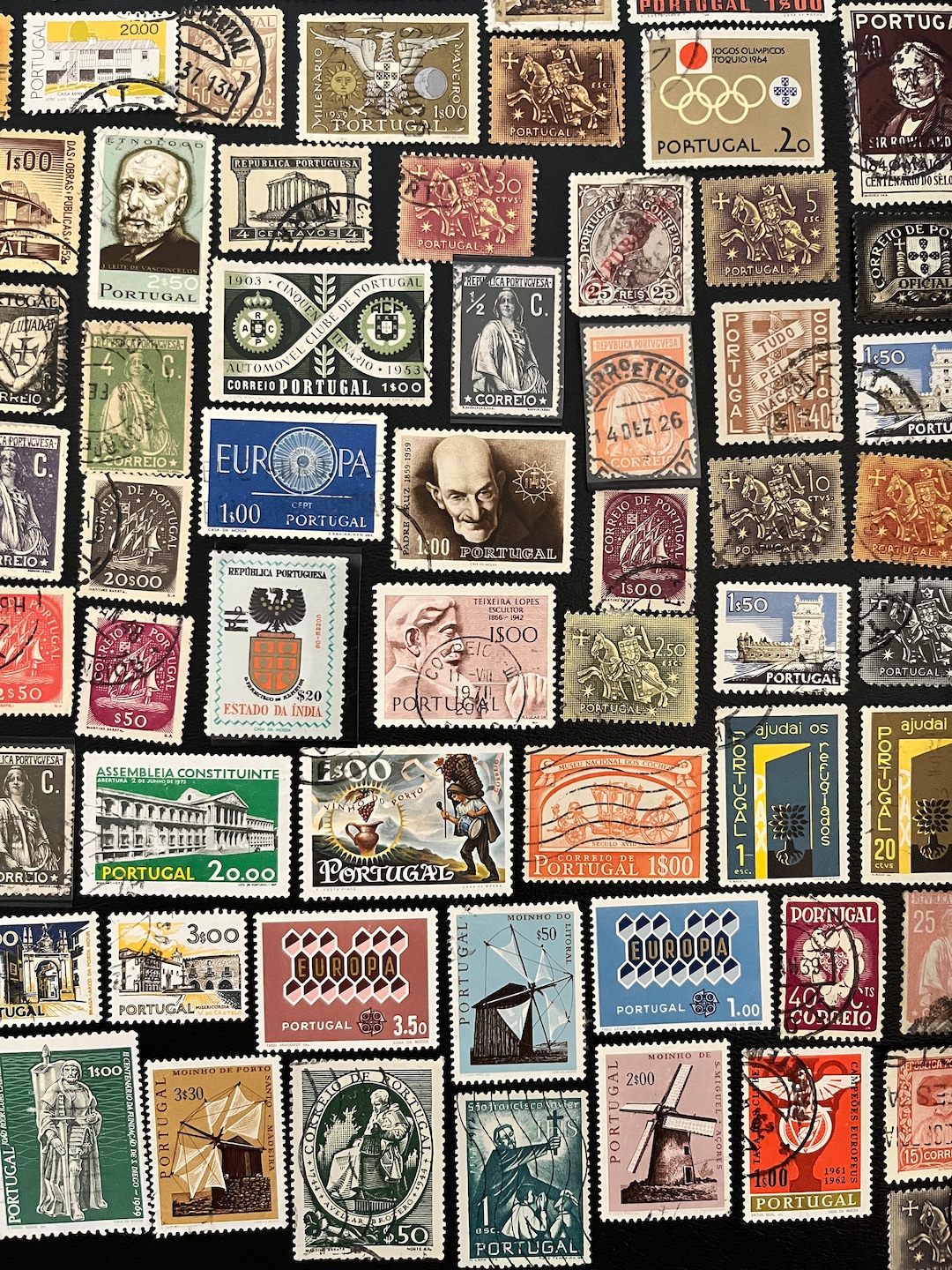 50 Stamp PORTUGAL Fun Pack // Lot of 50 Different Random Used ...