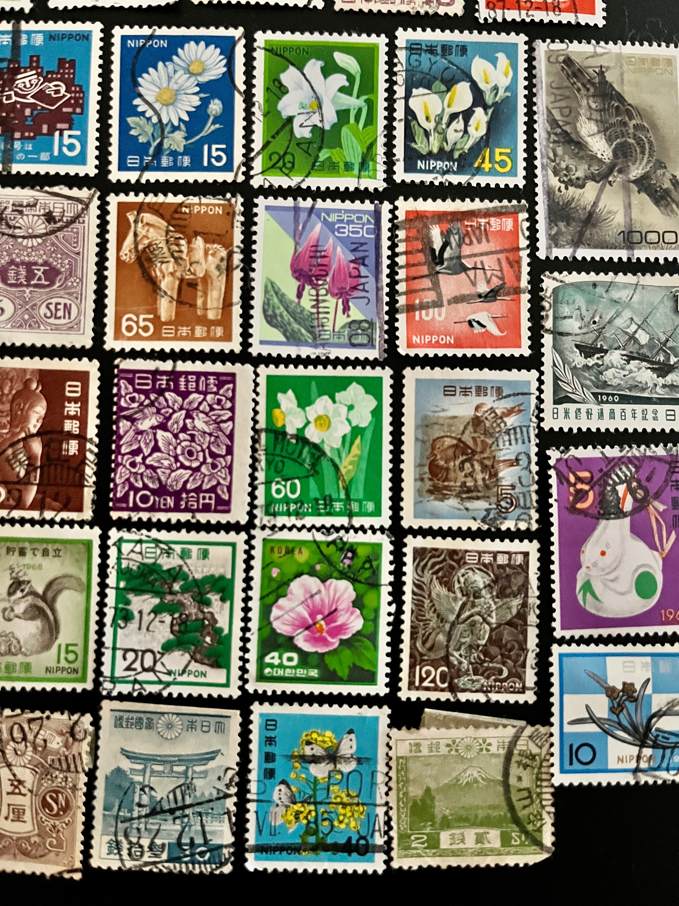 50 Stamp JAPAN Fun Pack // Lot of 50 Different JAPANESE Stamps ...