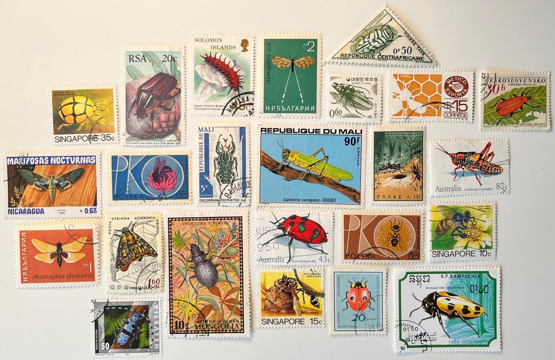 25 Stamp BUGGIN' OUT Fun Pack // Random Collection of 25 Premium Used ...