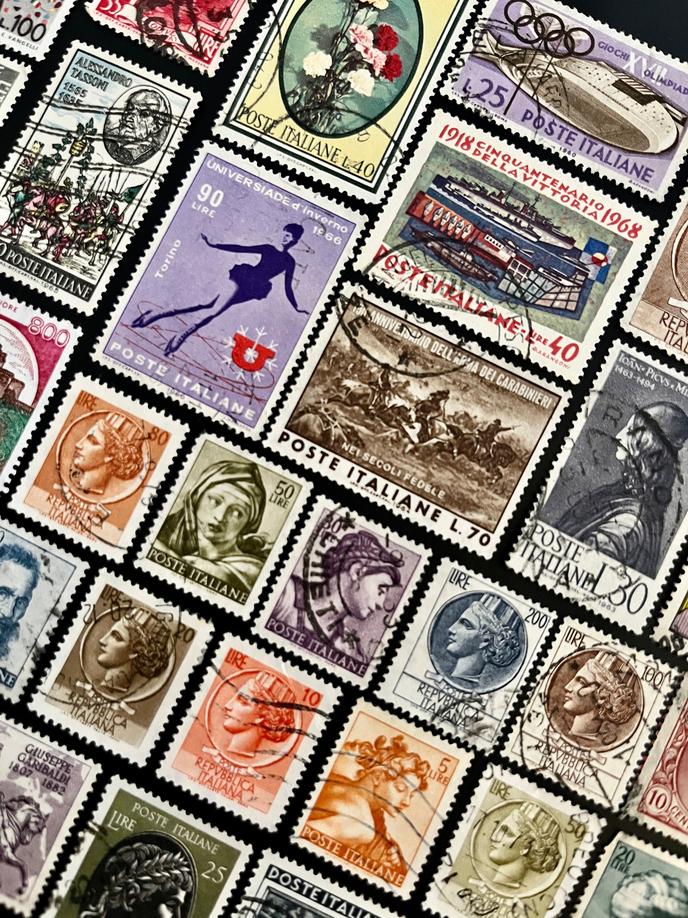 50 Stamp ITALY Fun Pack // Lot of 50 Different Used ITALIAN Stamps ...