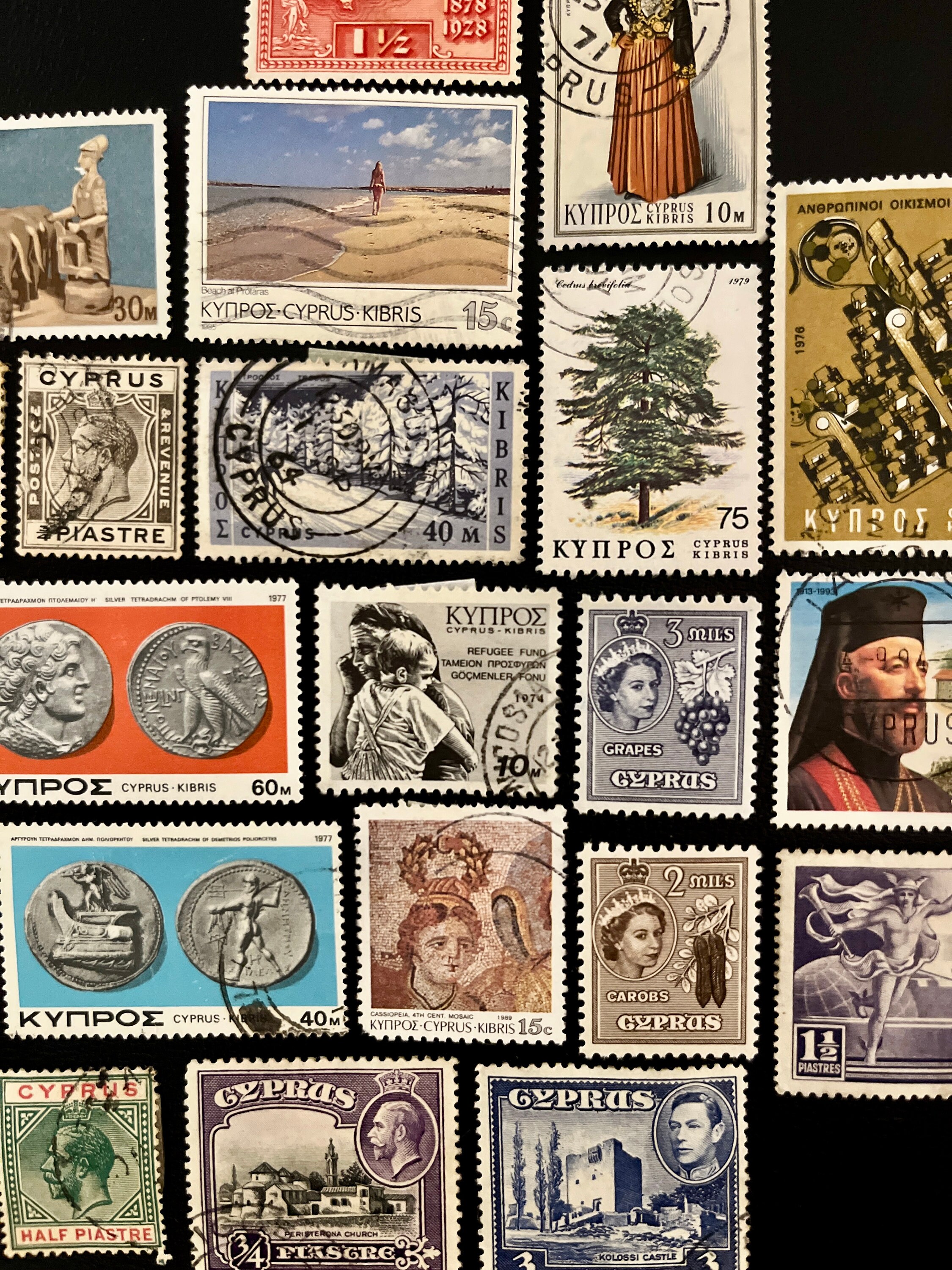20 Stamp CYPRUS Fun Pack // Lot of 20 Different Used Cypriot Stamps ...