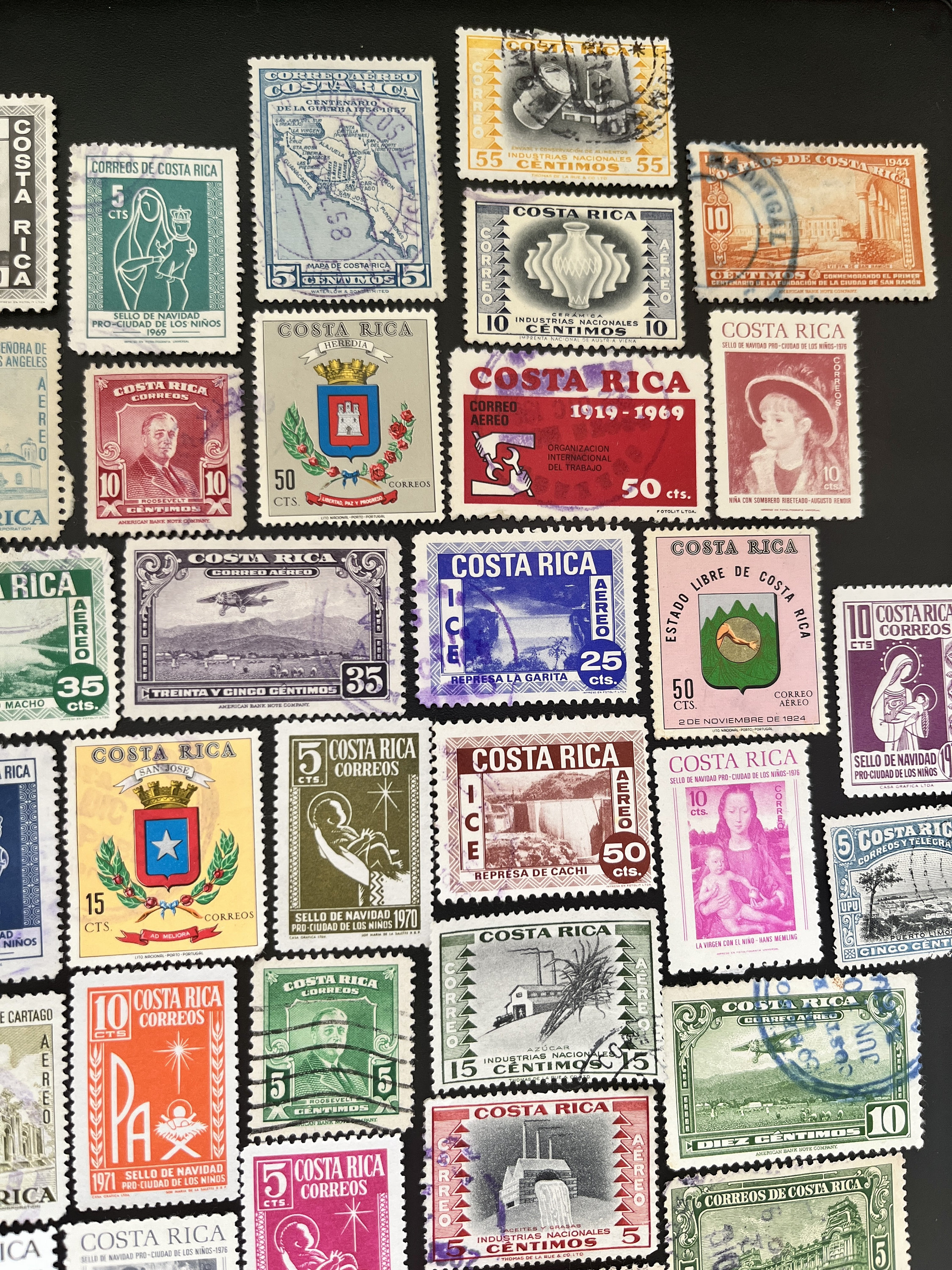 20 Stamp COSTA RICA Fun Pack // Lot of 20 Different Costa Rican Stamps ...