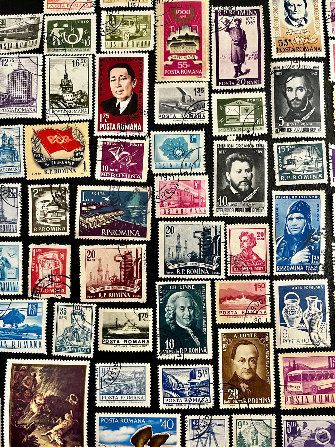 50 Stamp ROMANIA Fun Pack // Lot of 50 Different Used ROMANIAN Stamps ...