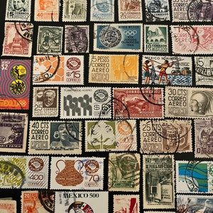 50 Stamp MEXICO Fun Pack // Lot of 50 Different Used MEXICAN Stamps ...