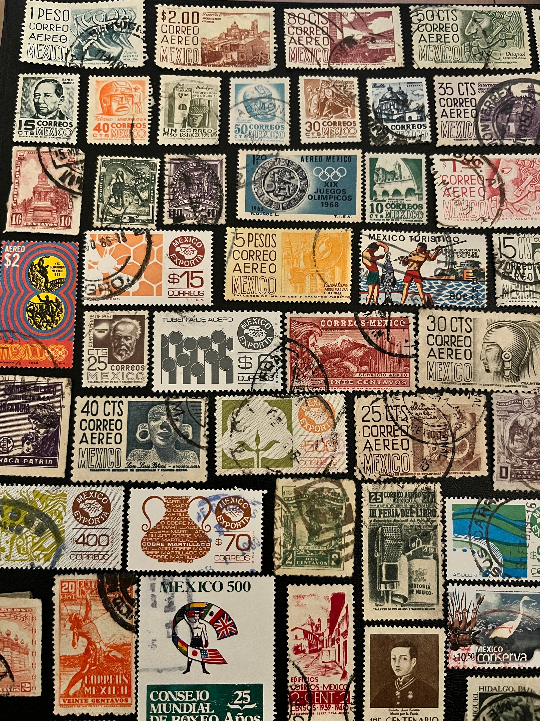 50 Stamp MEXICO Fun Pack // Lot of 50 Different Used MEXICAN Stamps ...