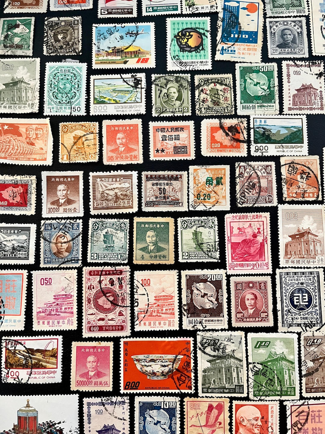 50 Stamp CHINA Fun Pack // Lot of 50 Different Used Chinese Stamps ...